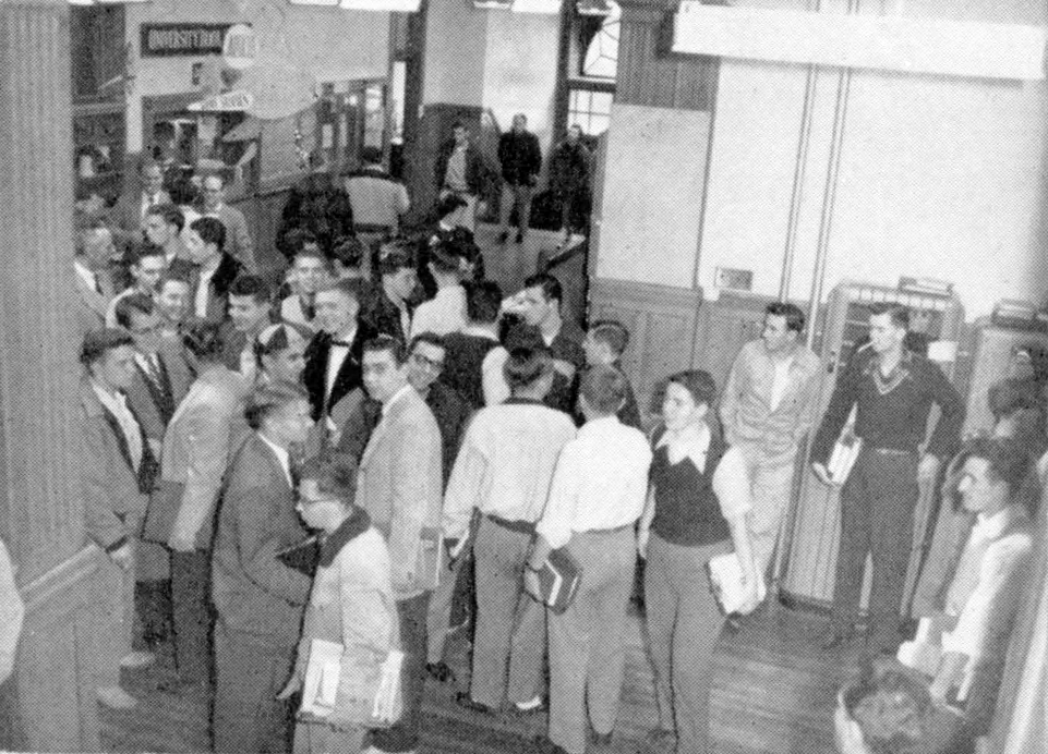 Hanging around Jonas Clark Hall, 1954 | ClarkU News